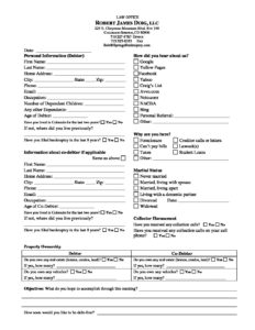 Preferred Client Questionnaire (2 page) - Colorado Springs Bankruptcy ...